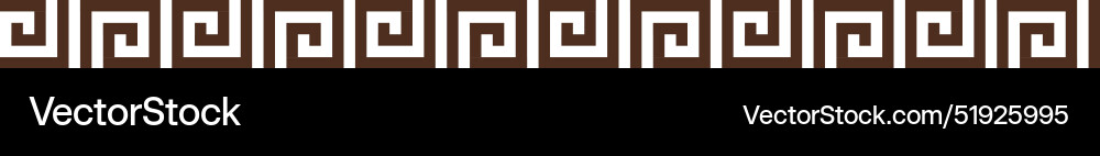 Greek key seamless border pattern decorative Vector Image