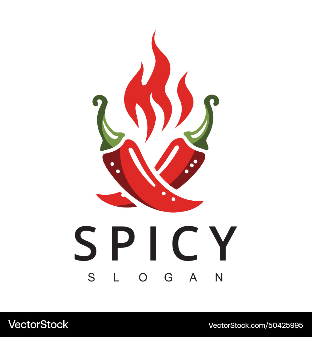 Hot chili logo spicy pepper designs template Vector Image
