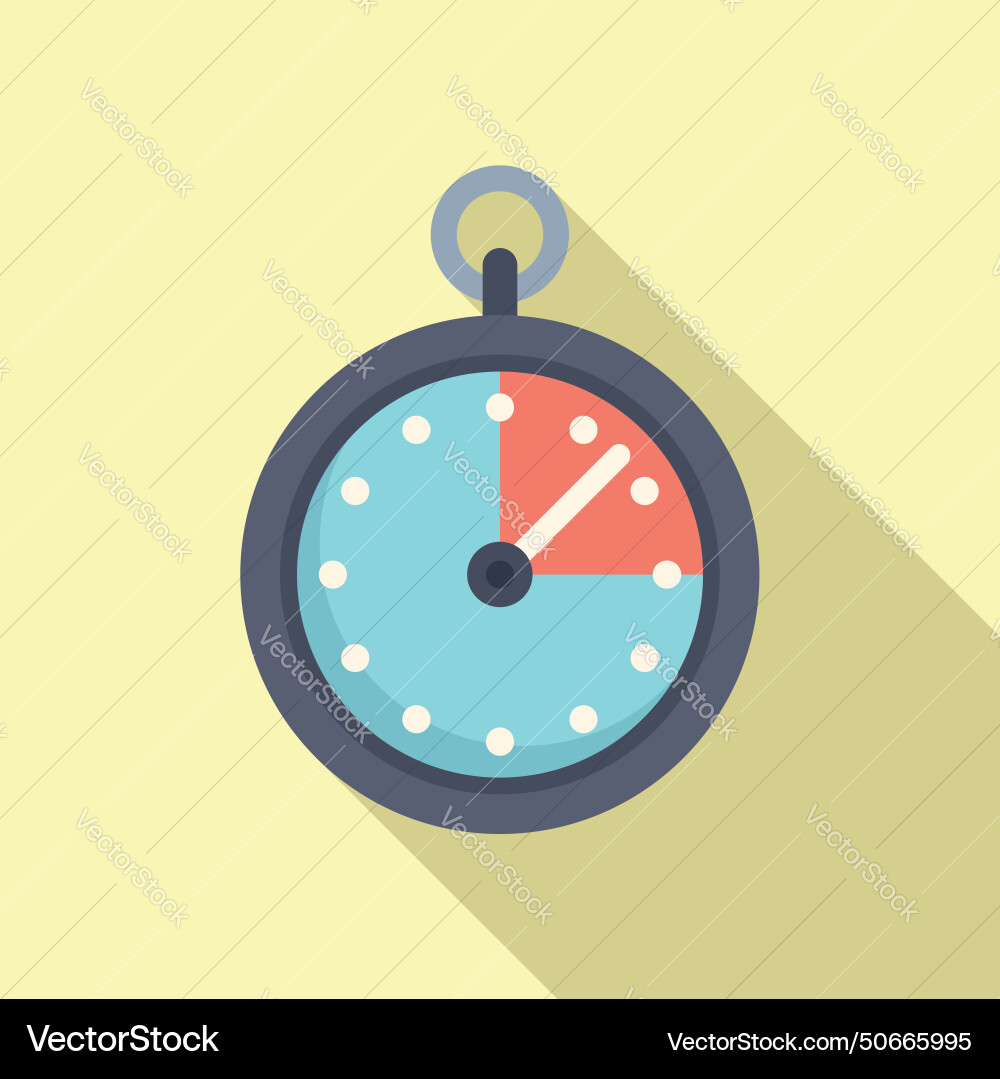 Stopwatch work skill icon flat coping Royalty Free Vector