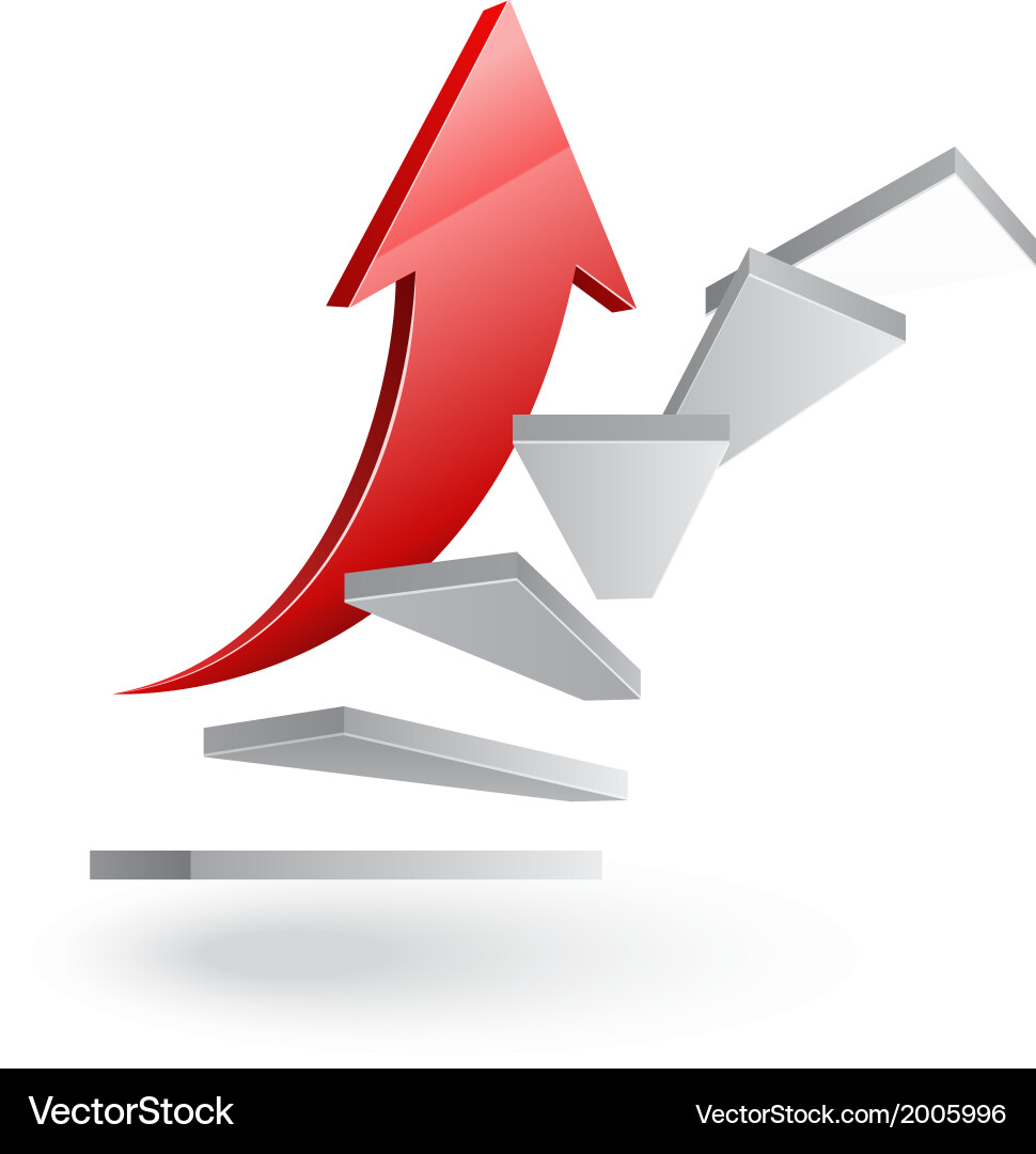 Business stairs to success Royalty Free Vector Image