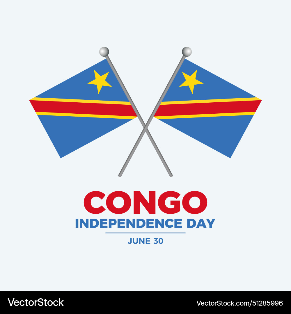 Congo independence day poster Royalty Free Vector Image