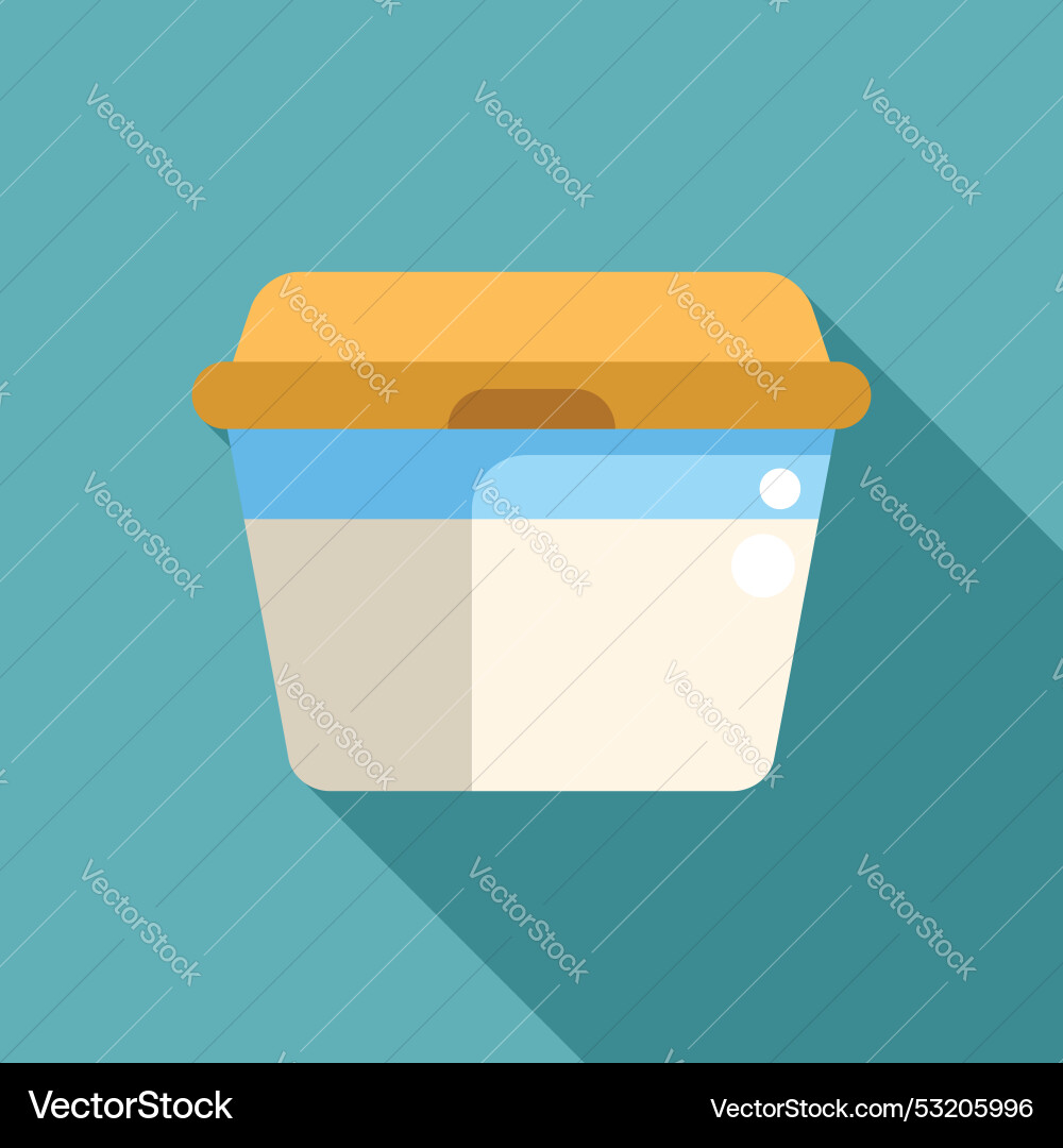 Disposable food container with lid open presenting