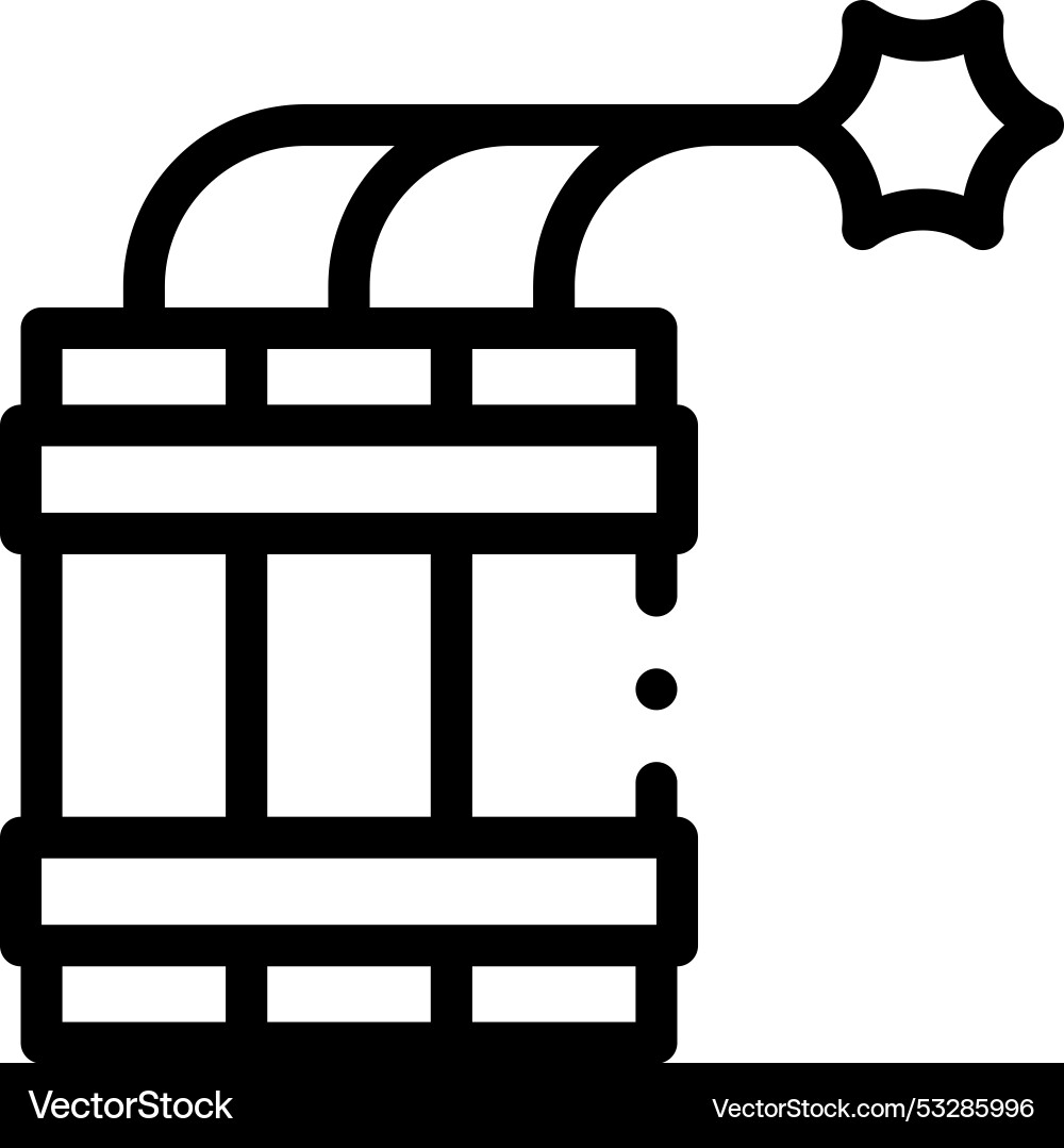 Dynamite icon thin linear style design isolated Vector Image