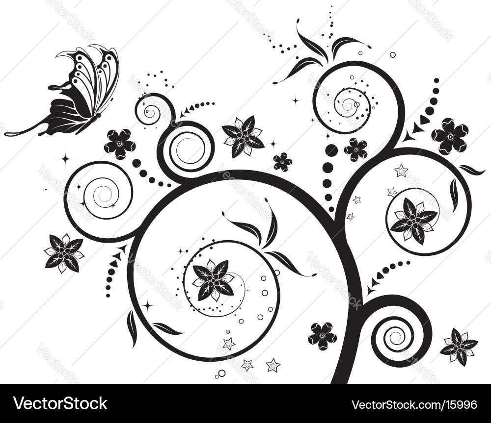 Floral design Royalty Free Vector Image - VectorStock