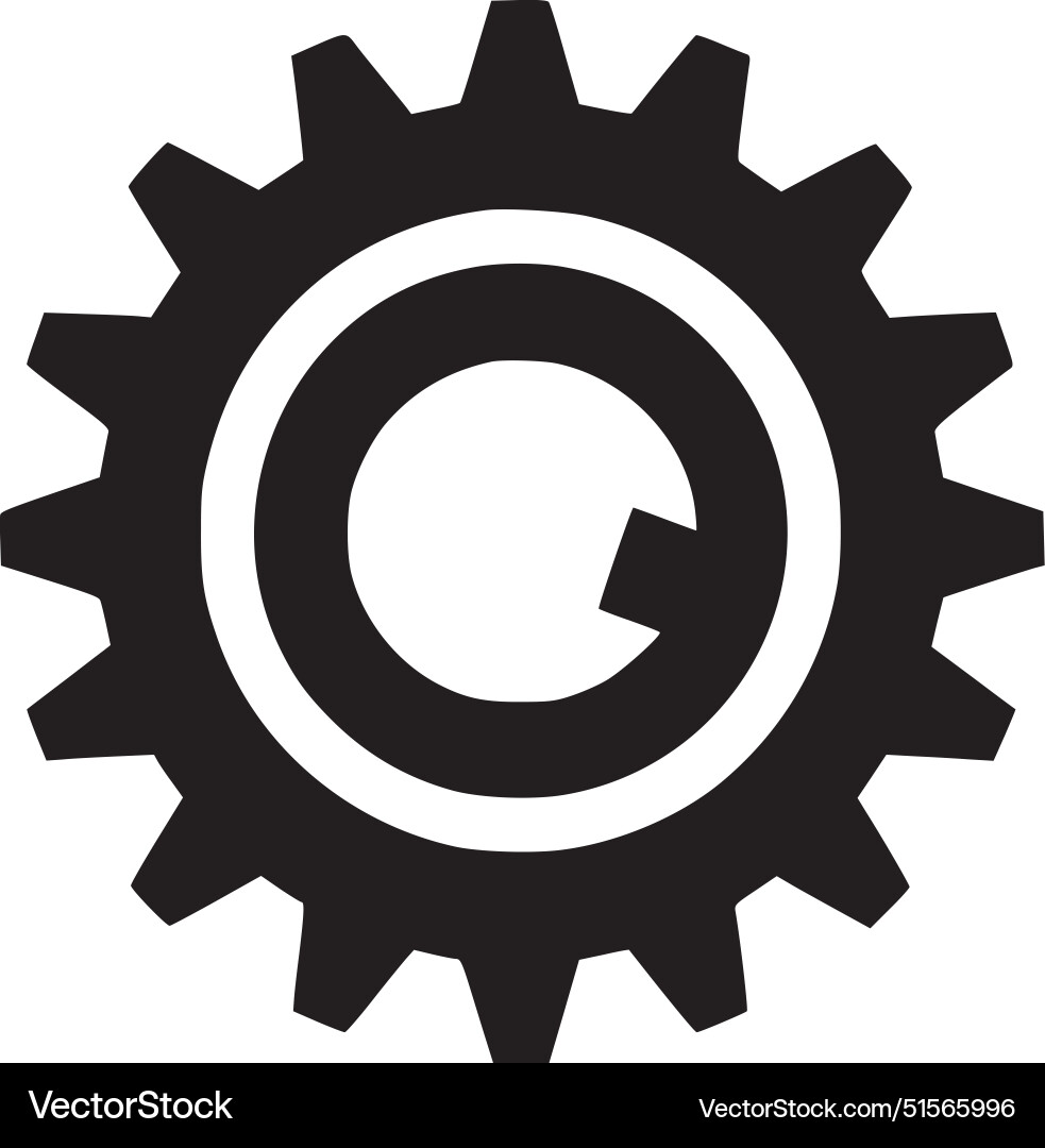 Gear - minimalist and simple silhouette Royalty Free Vector