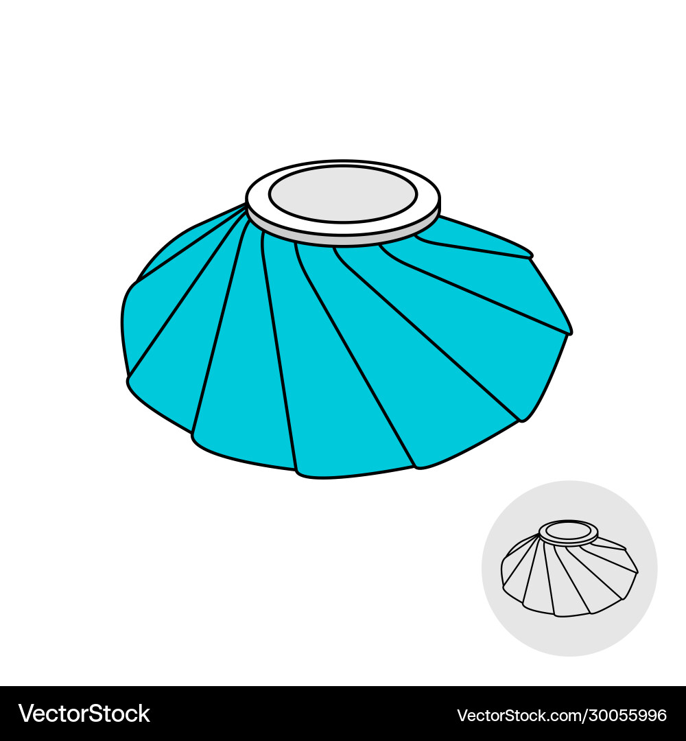 Medical bag filled with ice cubes cooling Vector Image