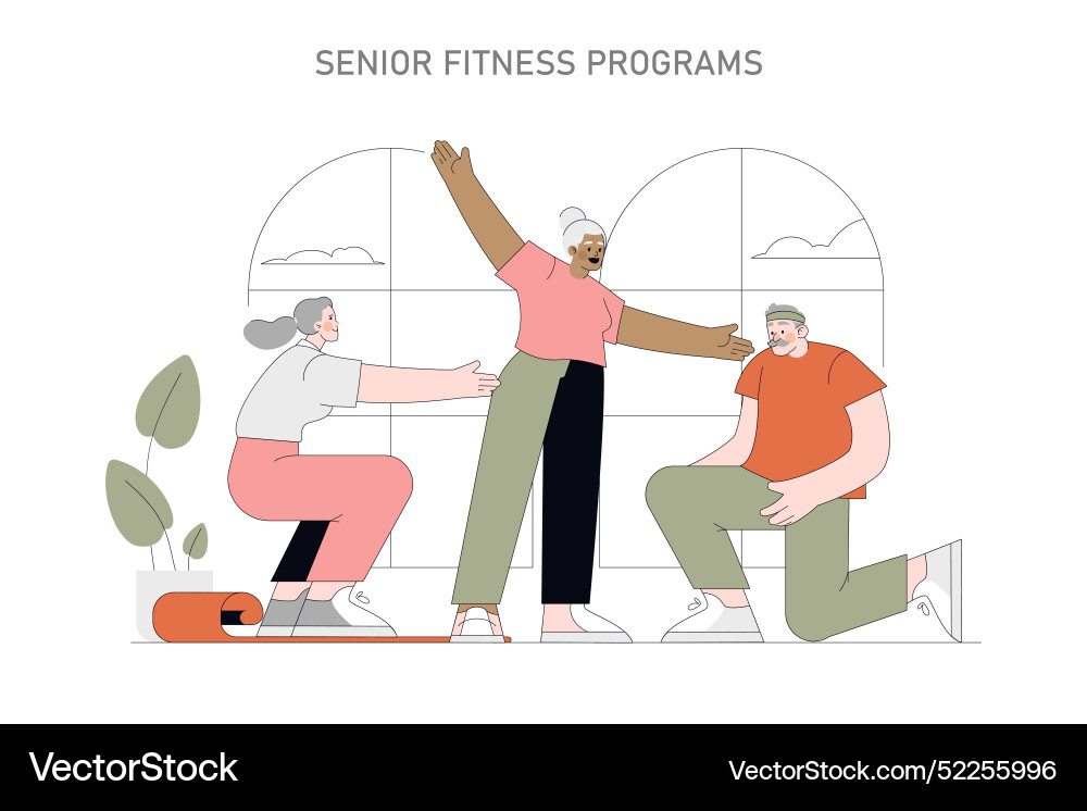 Positive aging flat Royalty Free Vector Image - VectorStock