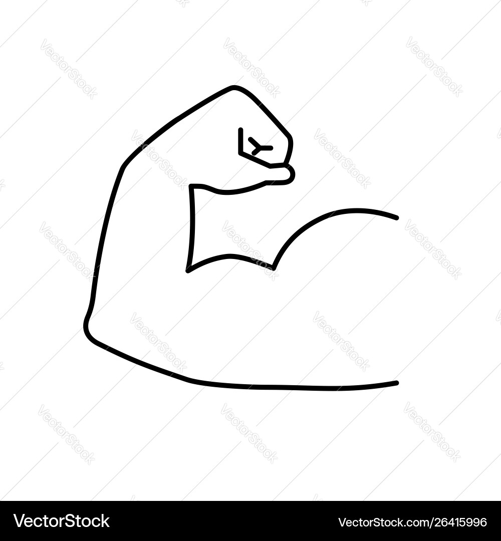 Strong muscles icon arm muscle Royalty Free Vector Image
