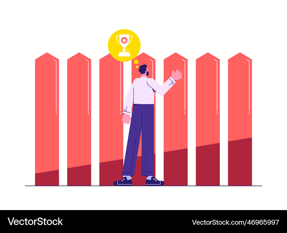 Business challenge overcome difficulty Royalty Free Vector