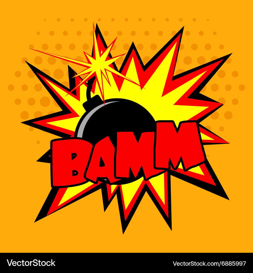 Comic bomb Royalty Free Vector Image - VectorStock