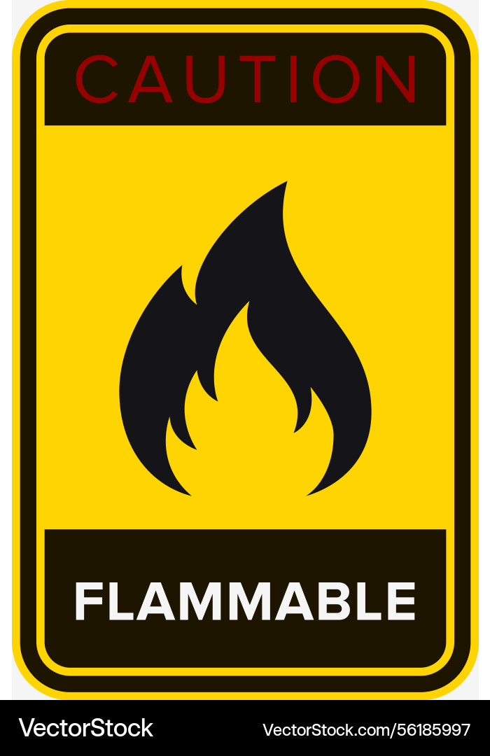 Flammable symbol packaging sign and label Vector Image