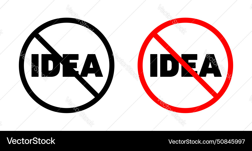 No idea sign new innovative symbol Royalty Free Vector Image