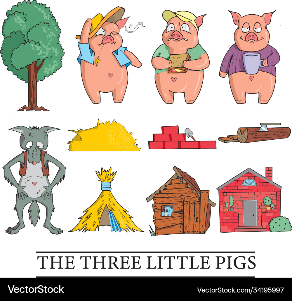Three Little Pigs Vector Images (over 220)