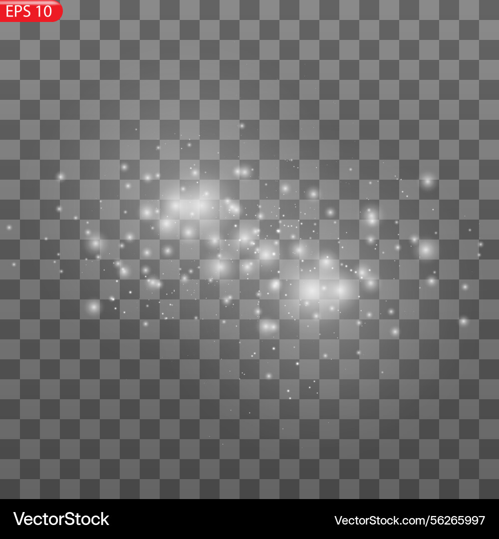 White dust light Royalty Free Vector Image - VectorStock