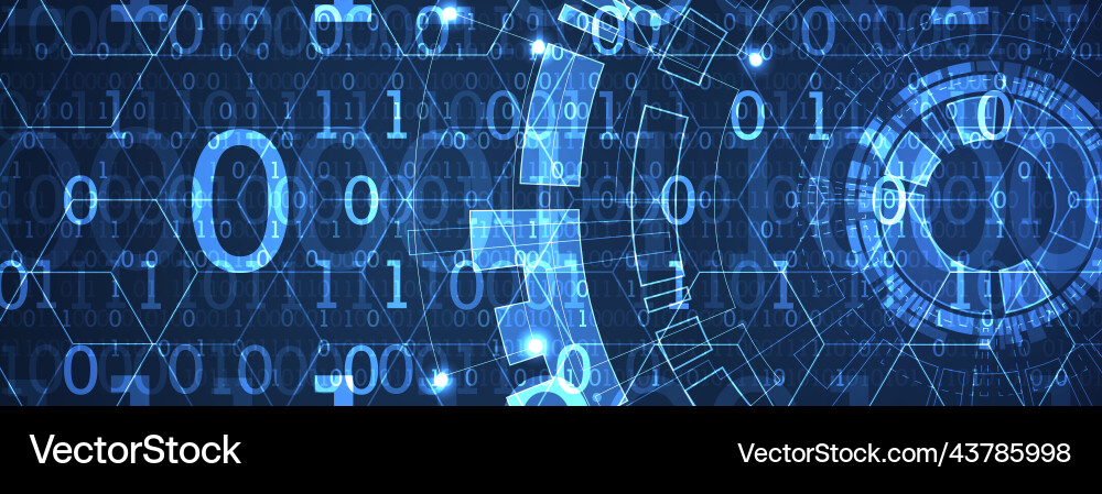 Abstract technology background numbers Royalty Free Vector