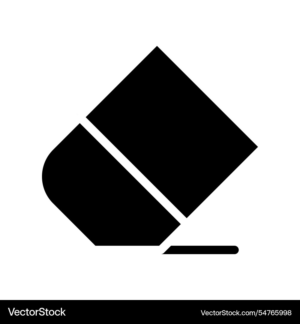 Black eraser icon concept of erasing deleting Vector Image