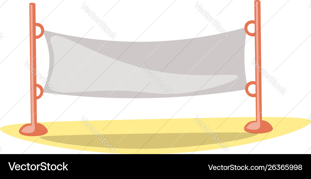 Cute cartoon volleyball net Royalty Free Vector Image