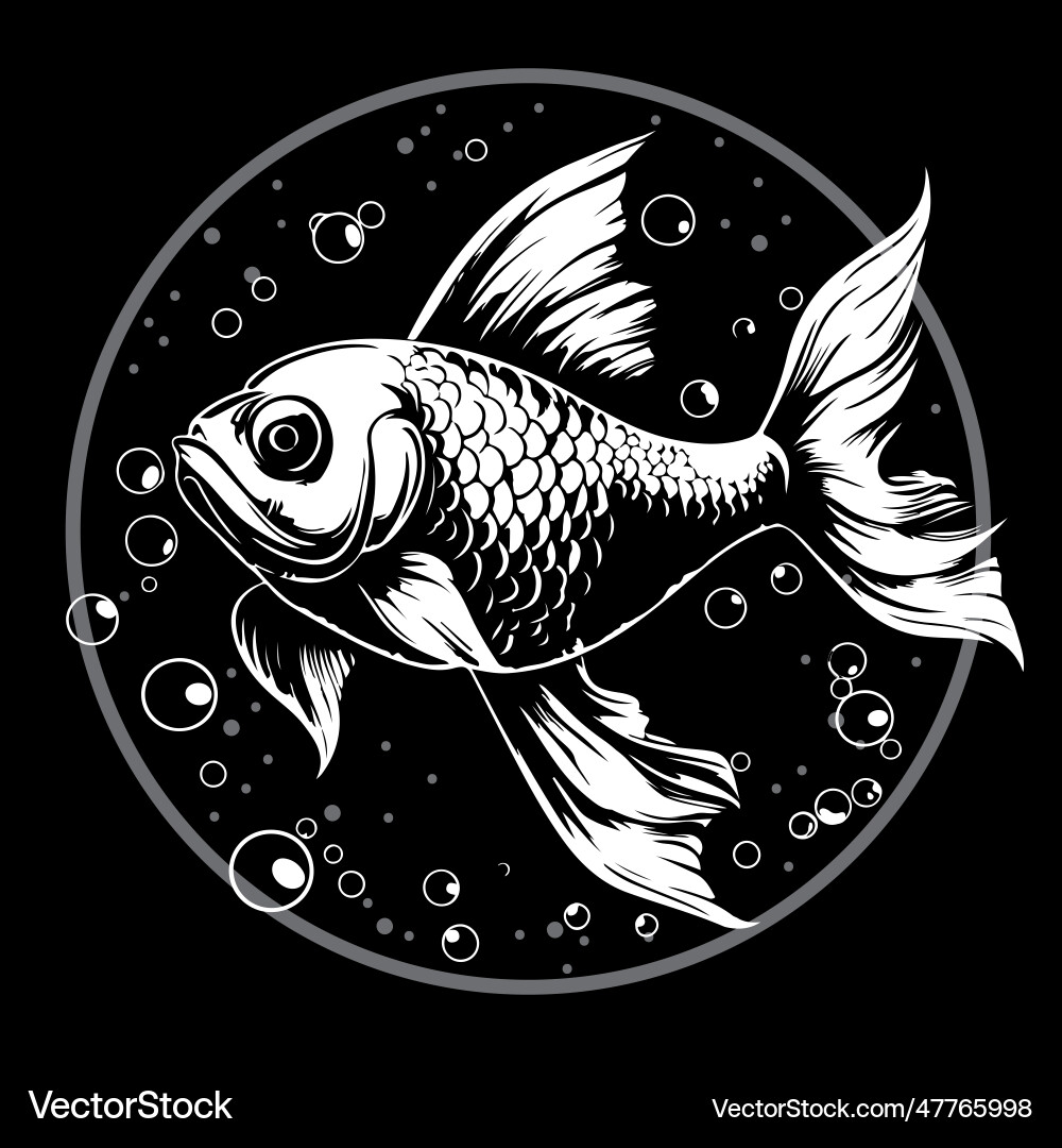 Fish in the water Royalty Free Vector Image - VectorStock