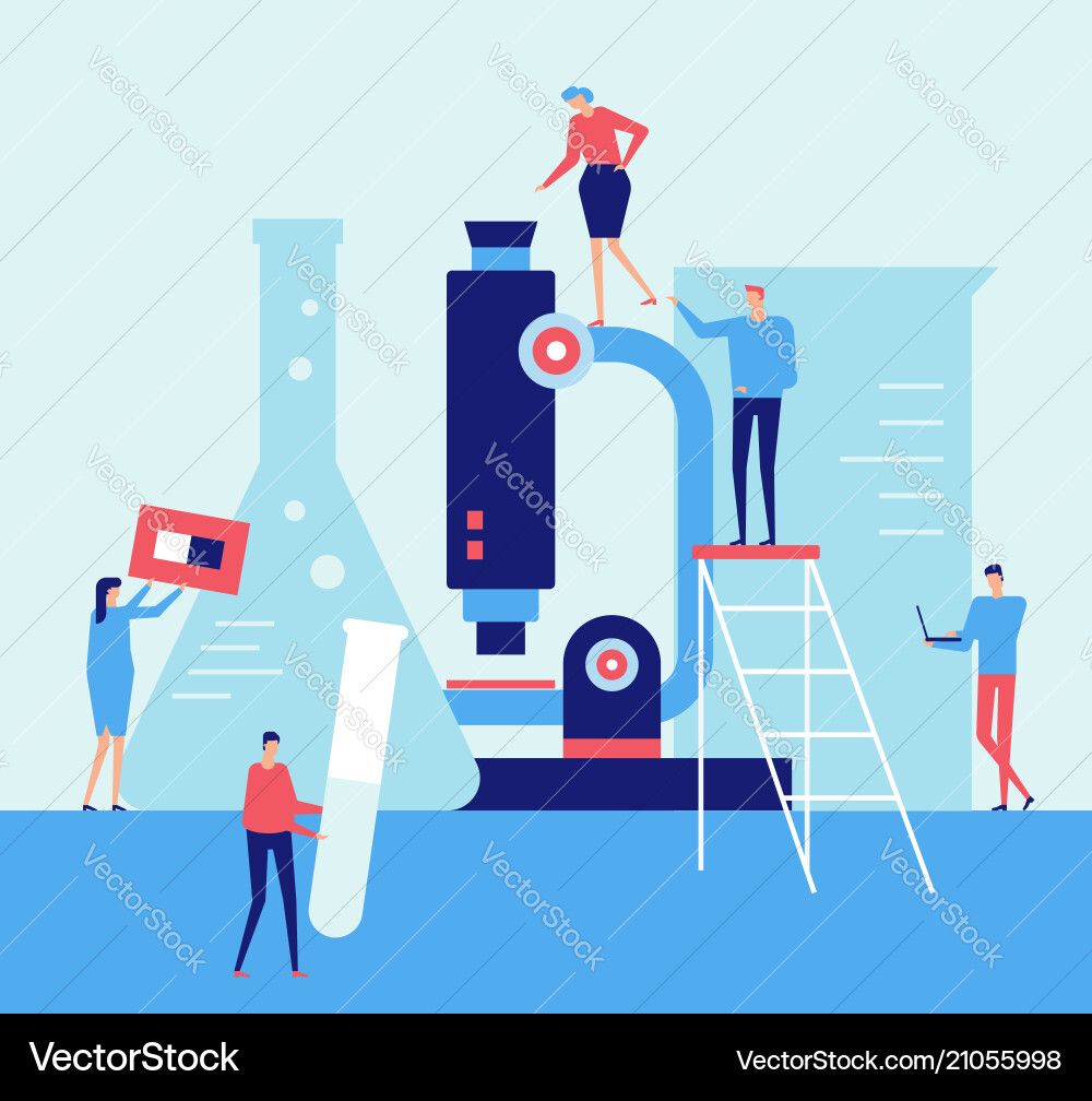 Laboratory - flat design style Royalty Free Vector Image