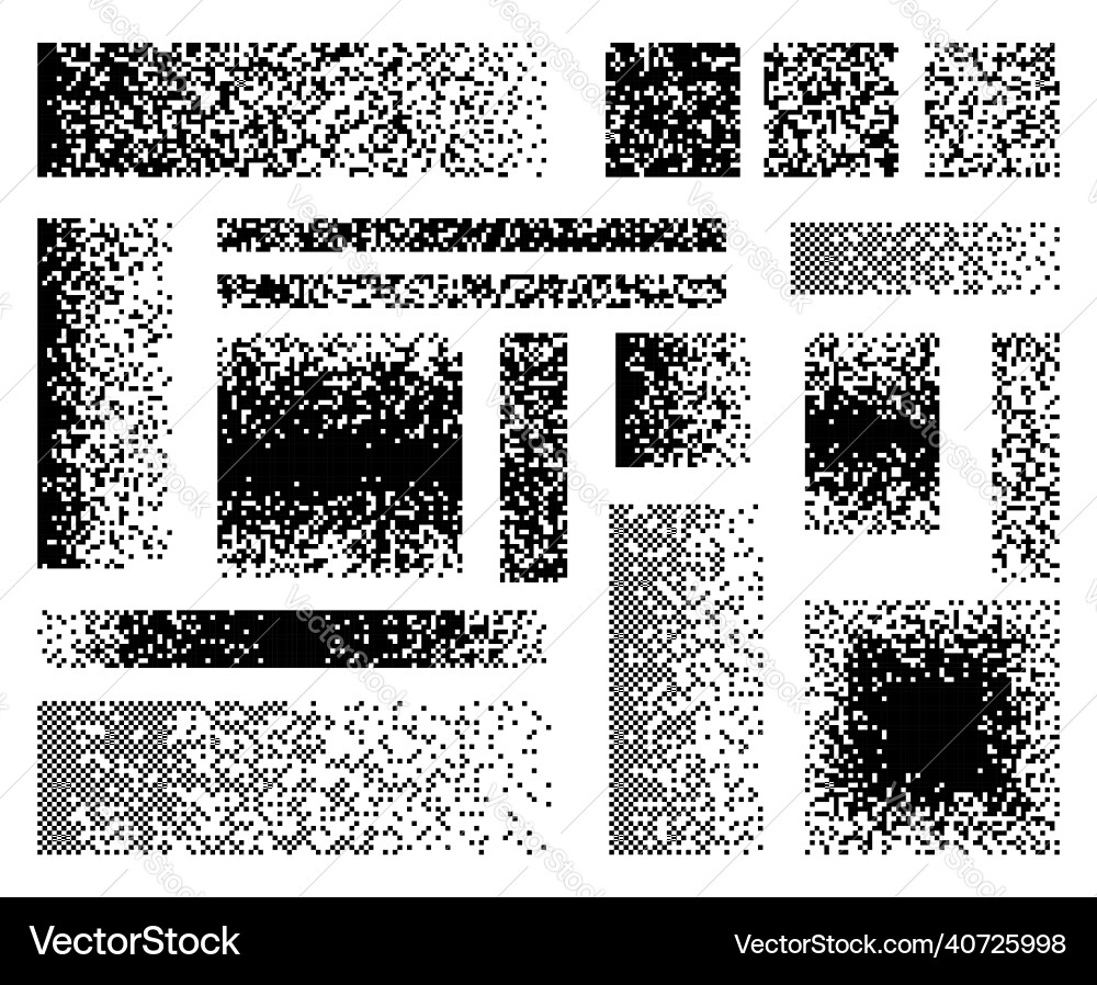 Pixel Dissolution Effect Royalty Free Vector Image