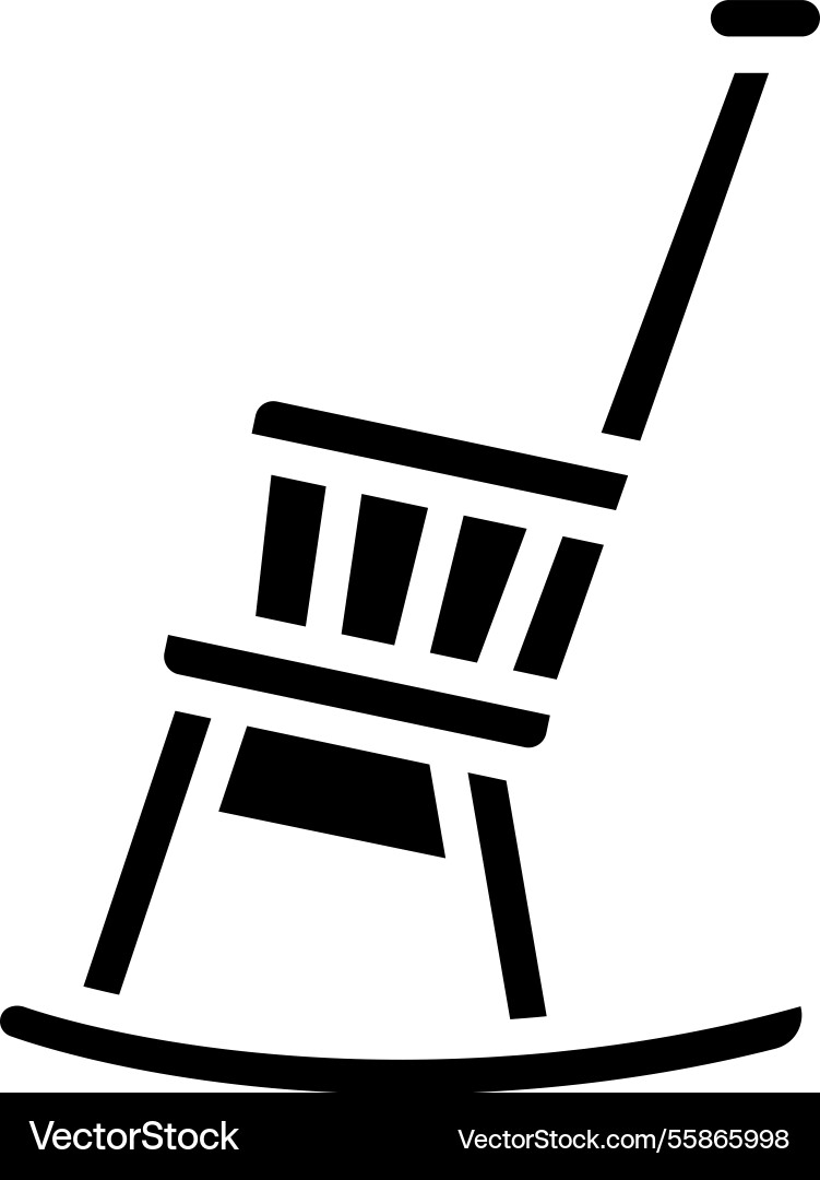 Rocking chair redneck glyph icon Royalty Free Vector Image