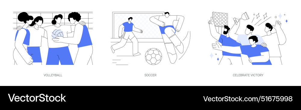 Student sport team isolated cartoon Royalty Free Vector