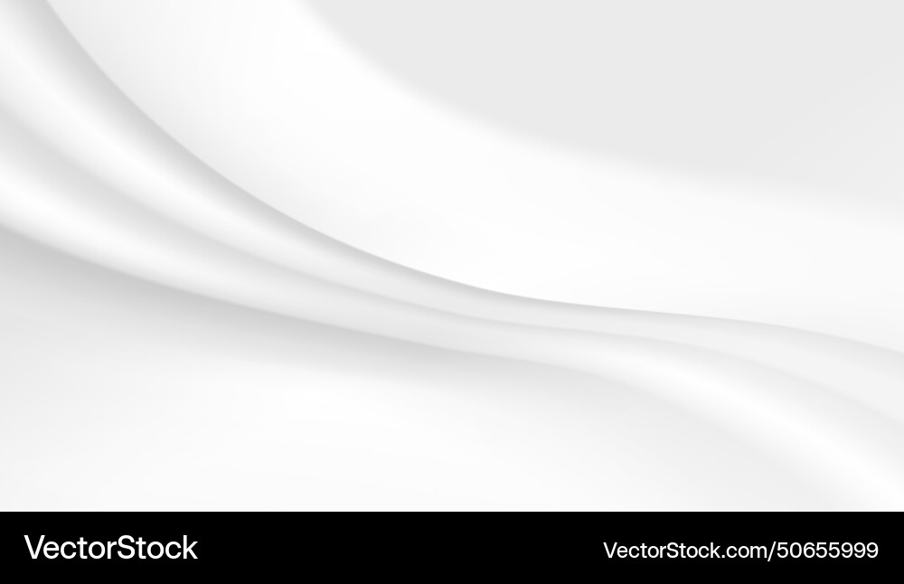 Abstract white silk cloth wave light background Vector Image