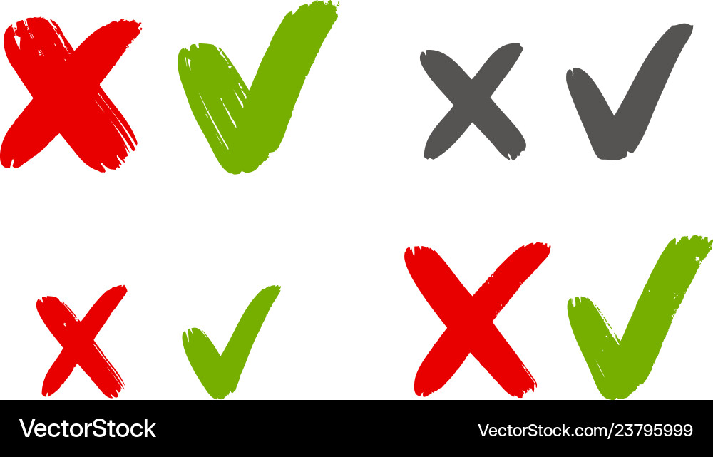 Check And Cross Mark Icon Png