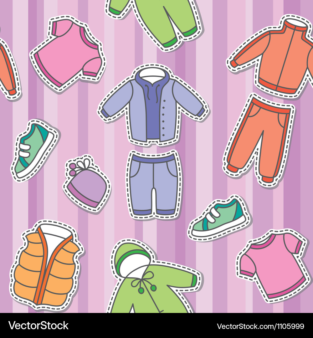 Children clothes Royalty Free Vector Image - VectorStock