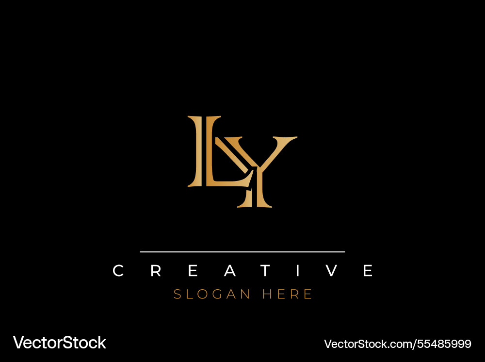Creative ly luxury logo Royalty Free Vector Image