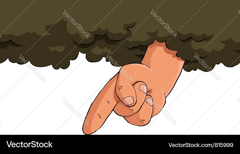 Divine Hand in Cloud Royalty Free Vector Image