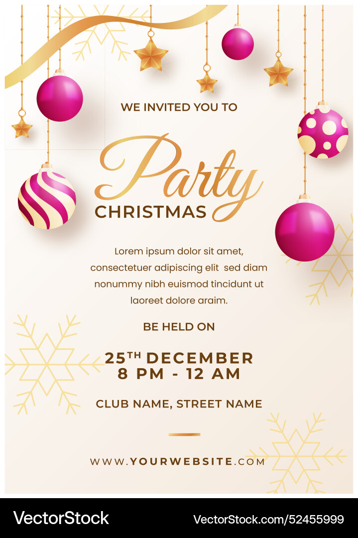 Realistic christmas concert poster template Vector Image