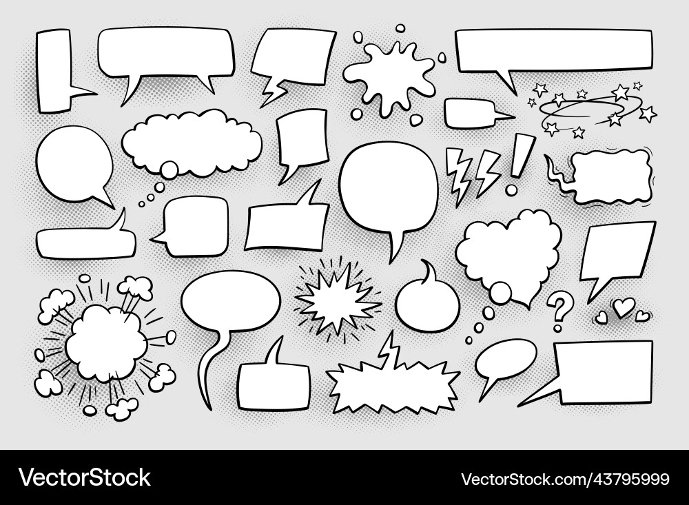 Speech bubble set Royalty Free Vector Image - VectorStock