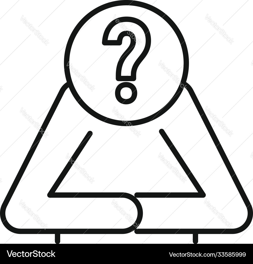 Stress question situation icon outline style Vector Image