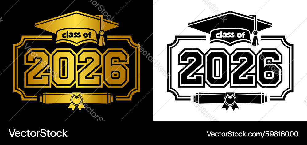 Class of 2026 Graduation Logo – Royalty-Free Vector | VectorStock