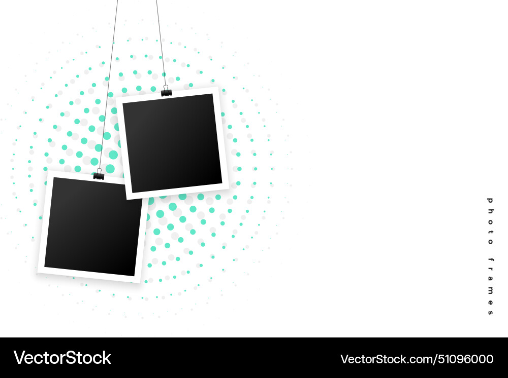 Give your images a modern touch with empty photo Vector Image