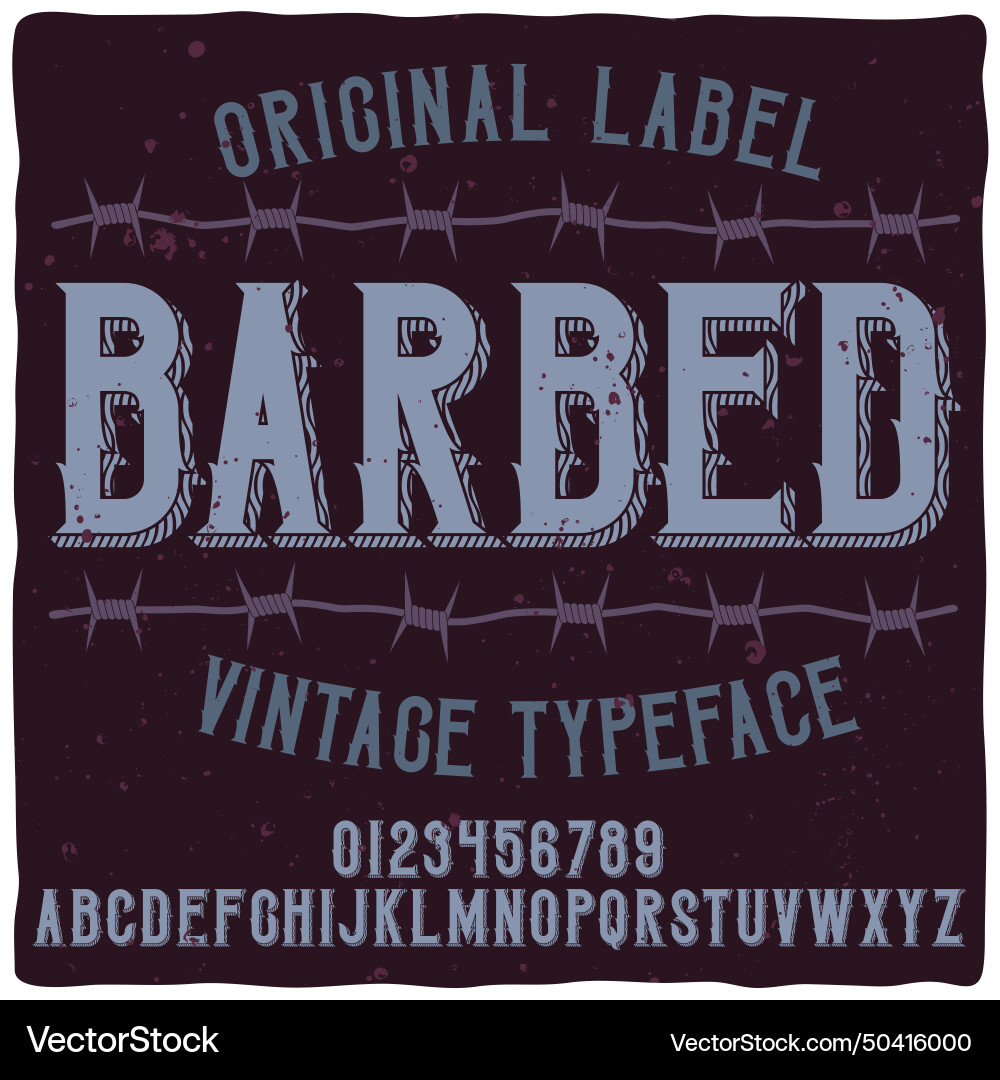 Good handcrafted font for any label design Vector Image