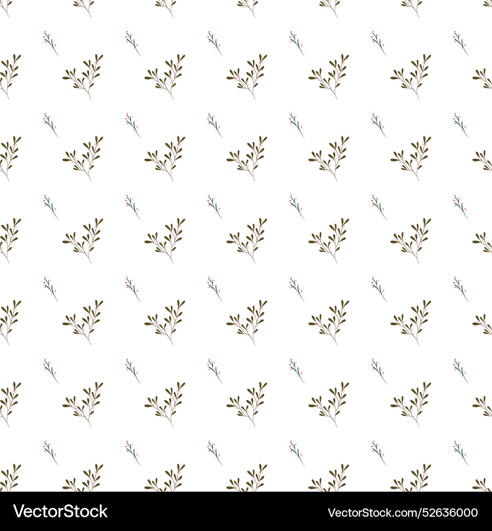 Leaves patten on white background Royalty Free Vector Image