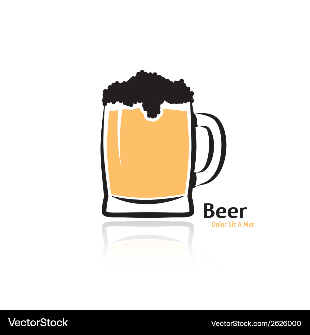 Mug of beer Royalty Free Vector Image - VectorStock