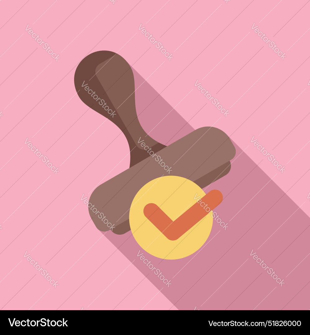 Rubber stamp leaving approved check mark sign Vector Image