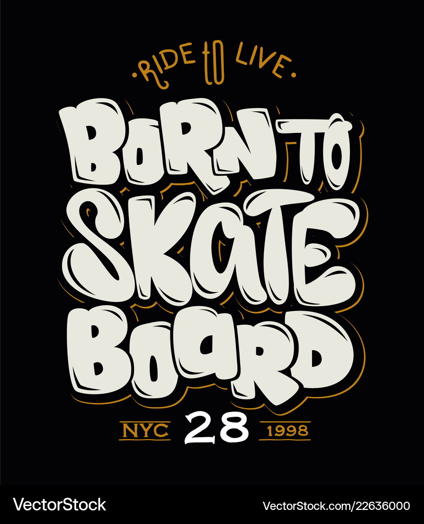 Skateboarding T-Shirt Art – Royalty-Free Vector | VectorStock