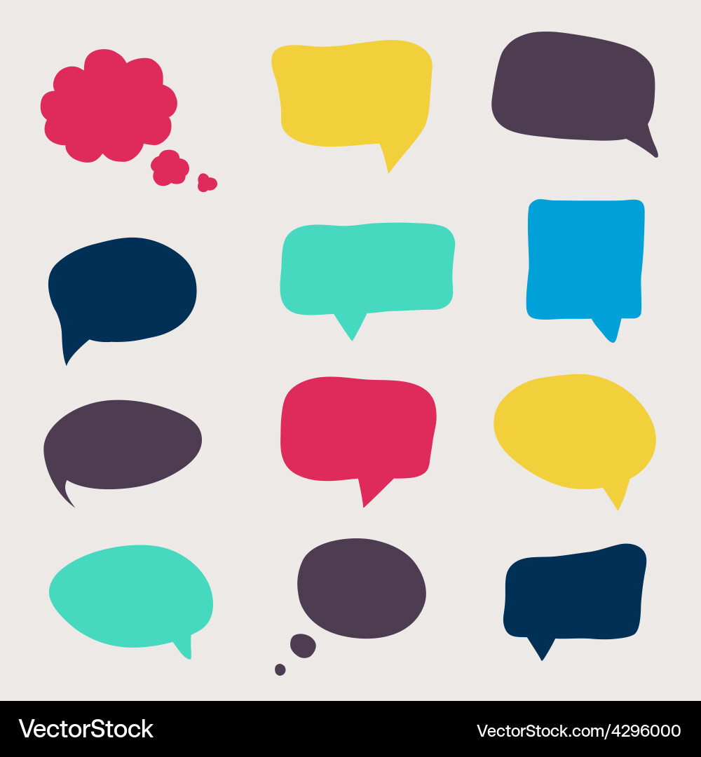 Speech Bubbles Collection Royalty Free Vector Image