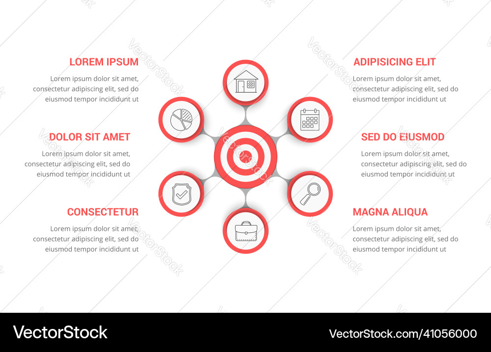 Target infographics Royalty Free Vector Image - VectorStock
