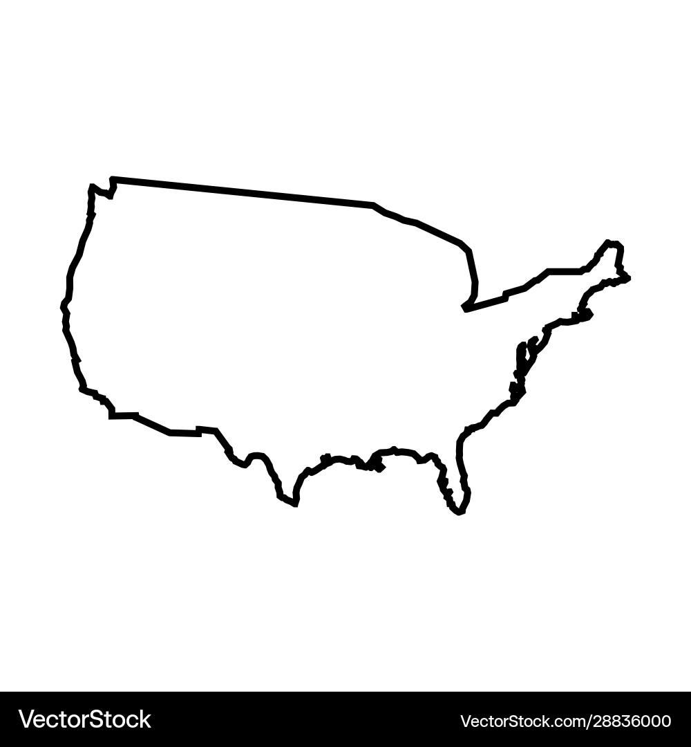 United states america map Royalty Free Vector Image