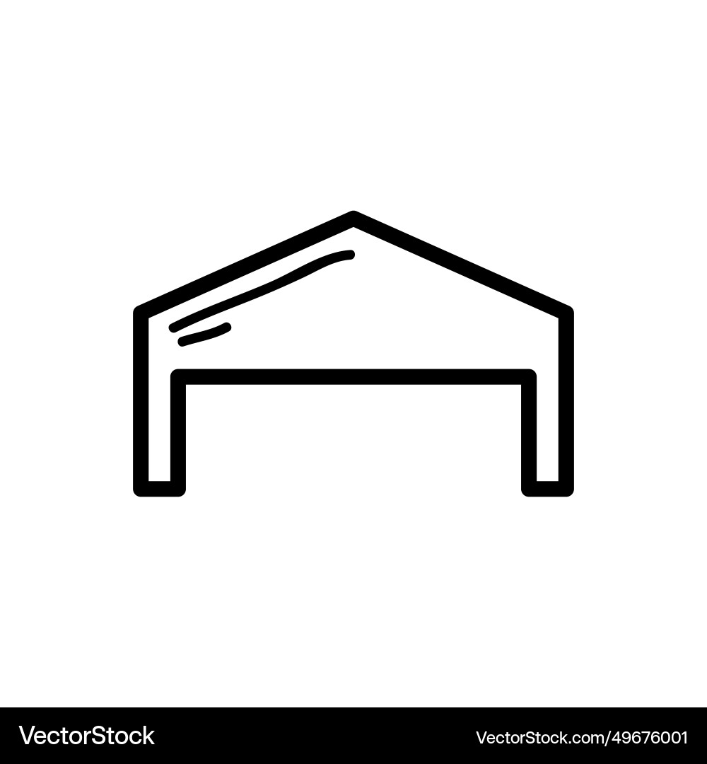 Garage line icon logo Royalty Free Vector Image