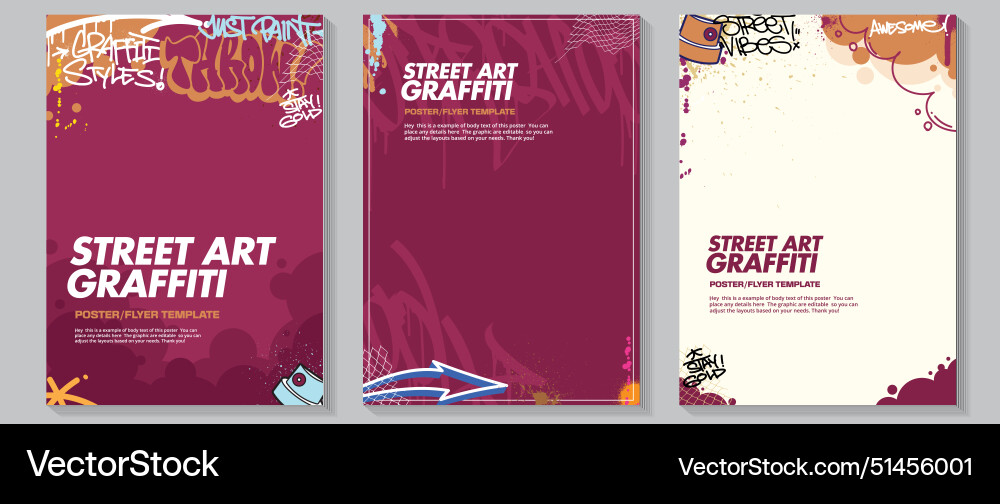 Graffiti design templates Royalty Free Vector Image