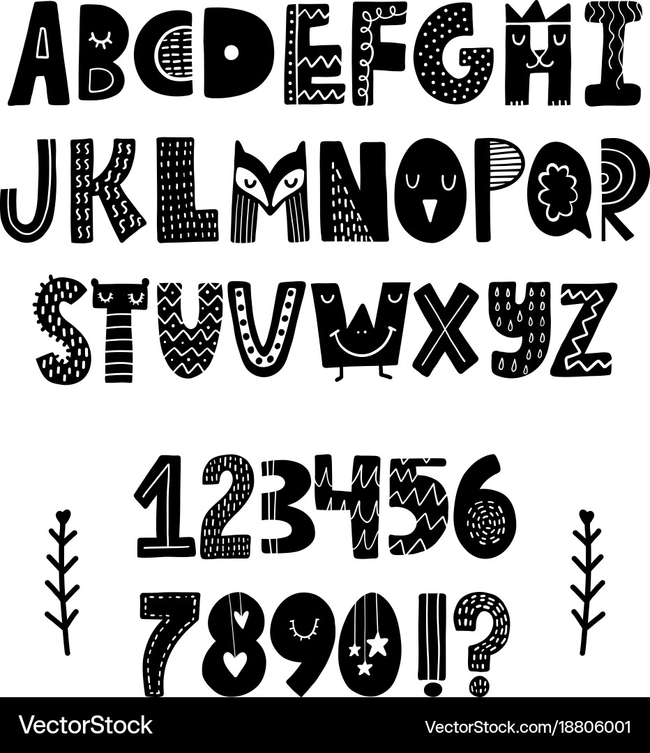 Scandinavian letters Royalty Free Vector Image