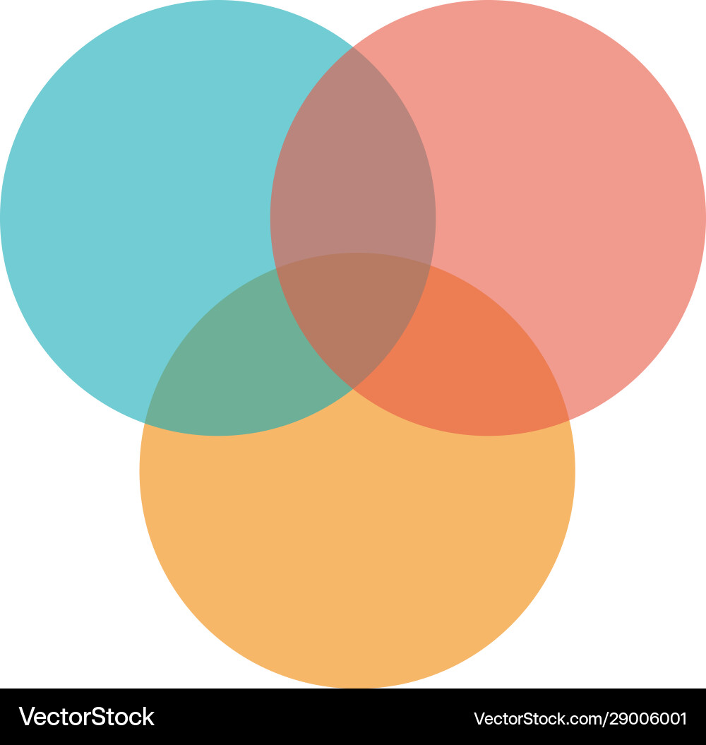 Three overlapping circles infographic template Vector Image