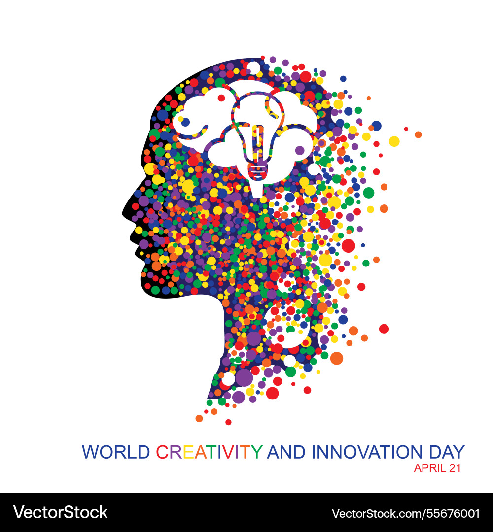 World creativity and innovation day Royalty Free Vector