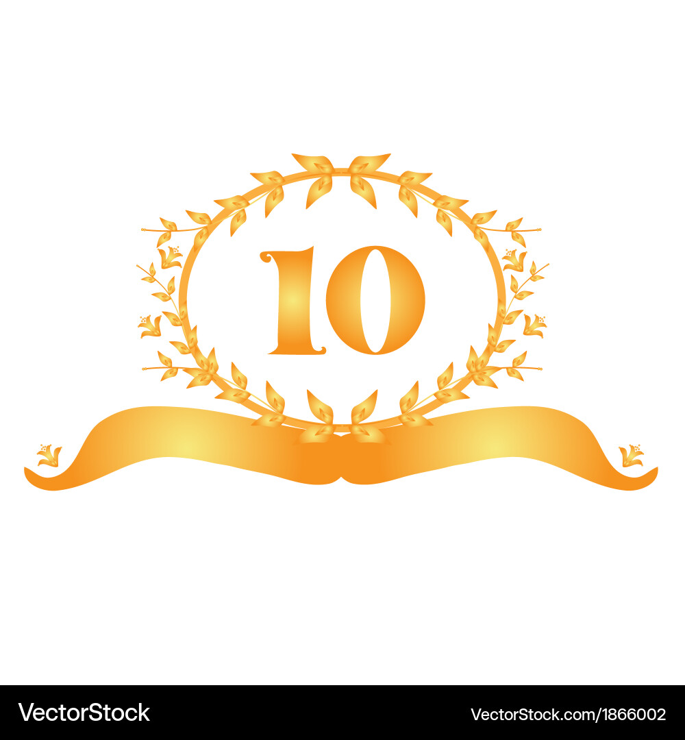 10th anniversary banner Royalty Free Vector Image